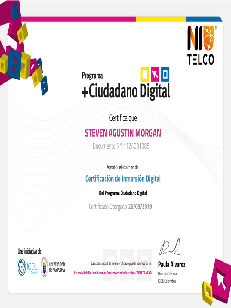 Certificado Informatica Basica | PDF