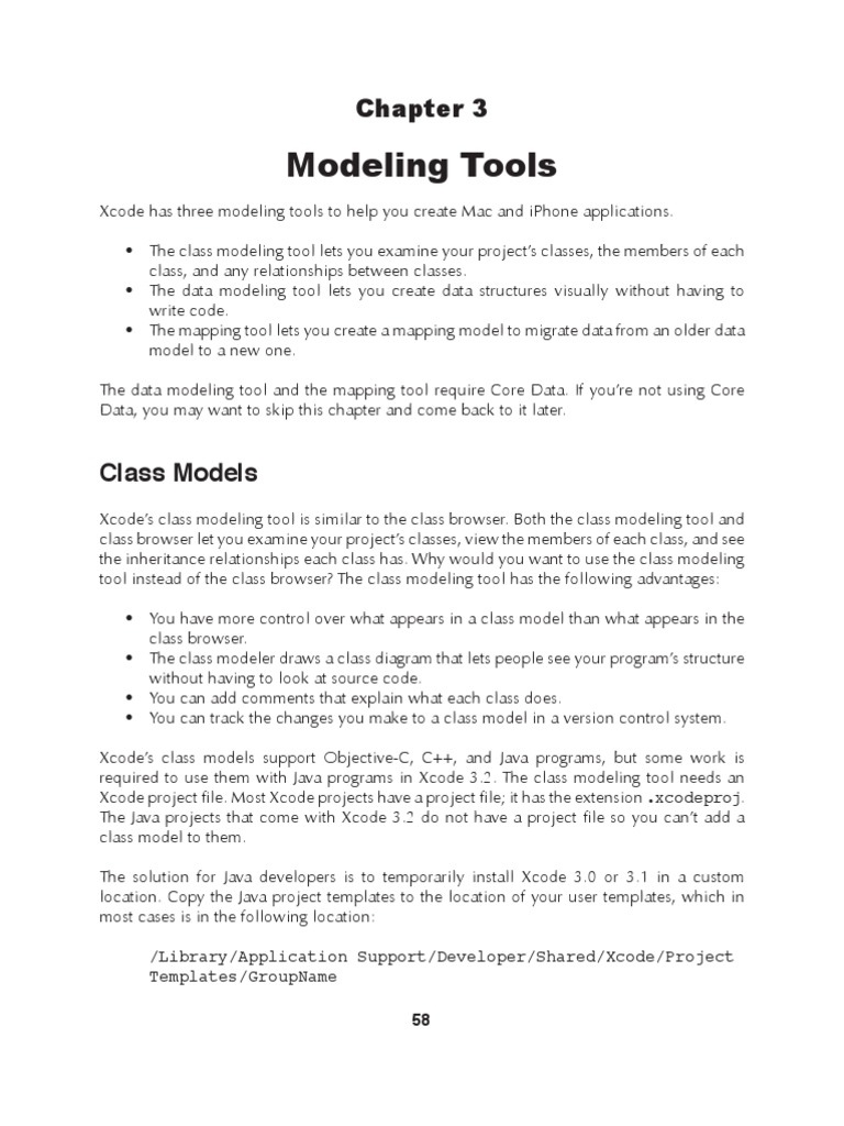 Xcode 3 Modelingtools Pdf Class Computer Programming Objective C