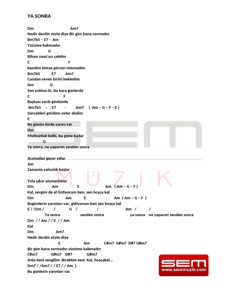 Ya Sonra | PDF