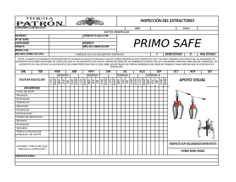 Check List Extractores | PDF