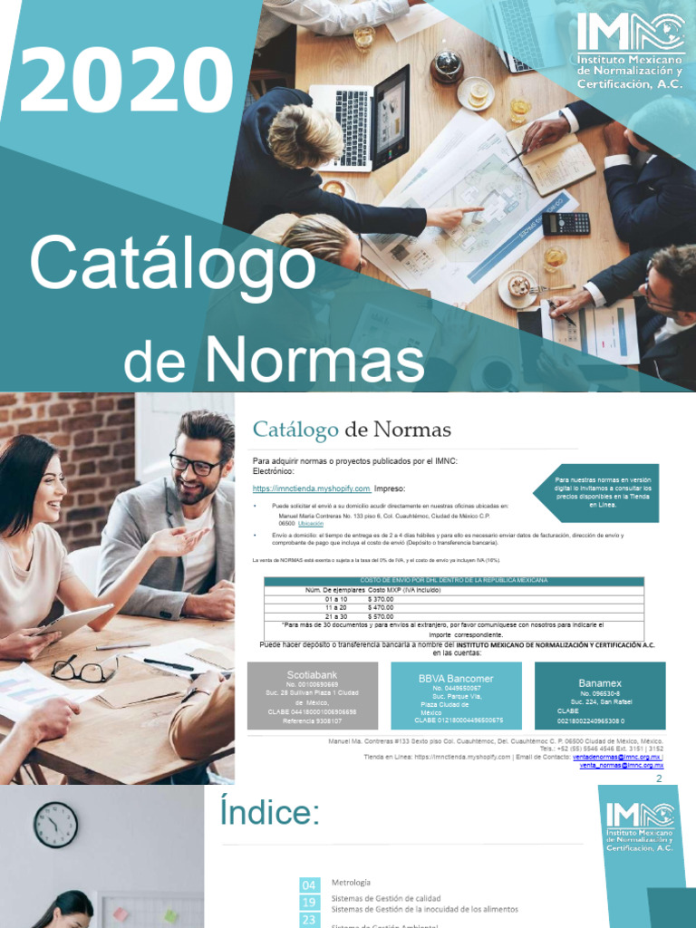 Catálogo de Normas IMNC 2020 Junio | PDF
