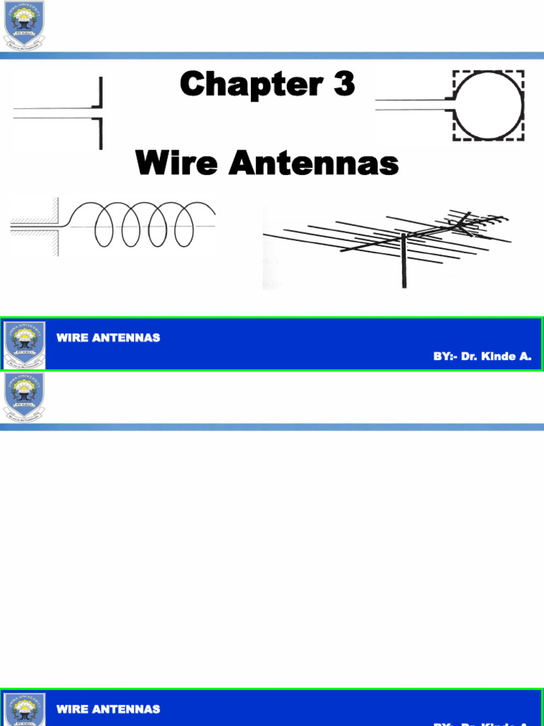CHAPTER 3 Wire Antennas With Their Working Principles | PDF | Antenna (Radio) | Electrodynamics