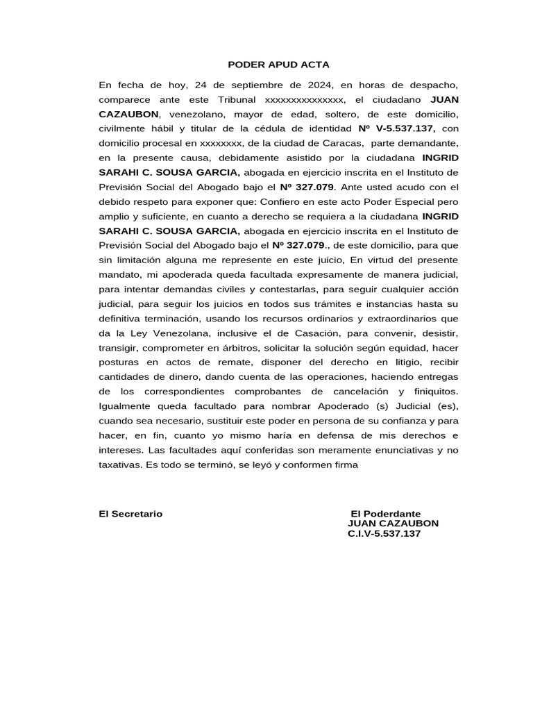 Poder Apud Acta | PDF