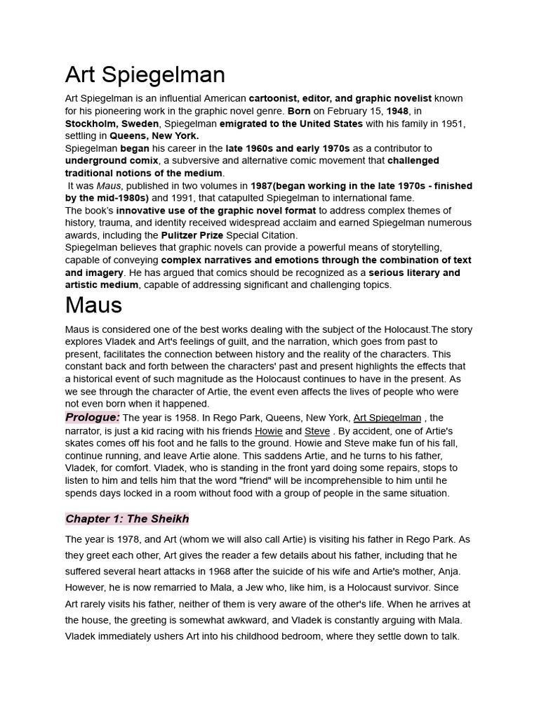 Maus - Art Spiegelman | PDF