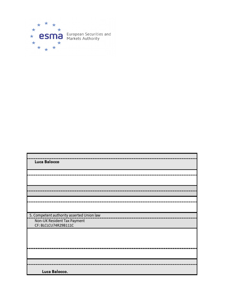 ESMA | PDF