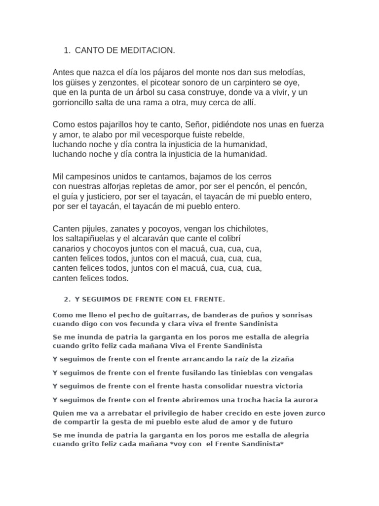 Bervis Oficial | PDF | Frente Sandinista de Liberación Nacional | Poesía