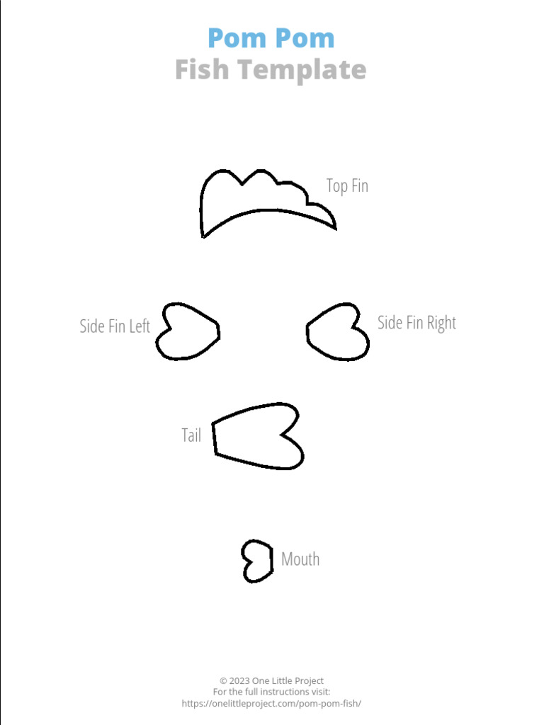 Pom Pom Fish Template | PDF