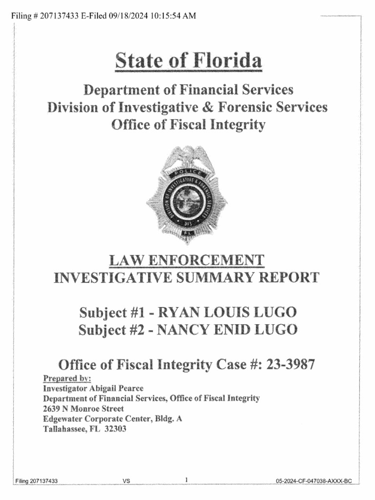 Ryan Lugo Report | PDF