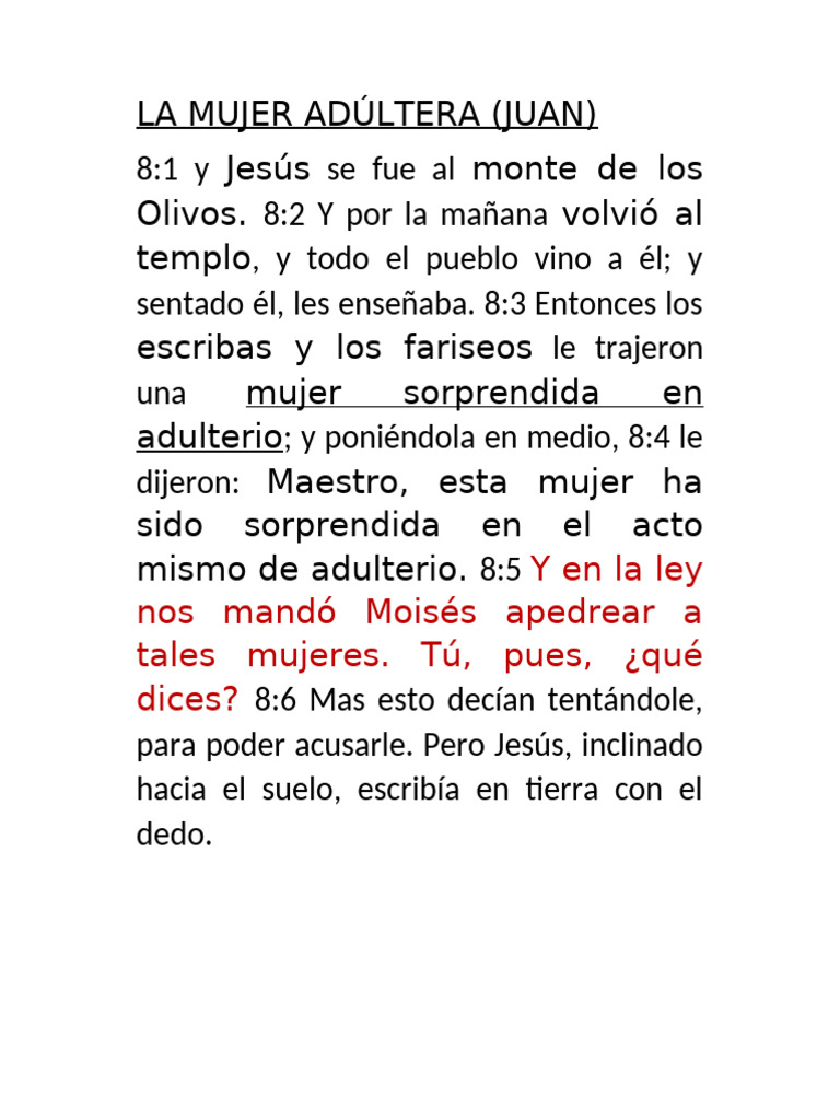 La Mujer Adúltera y la Ley de Moisés | PDF | Creencia religiosa y doctrina