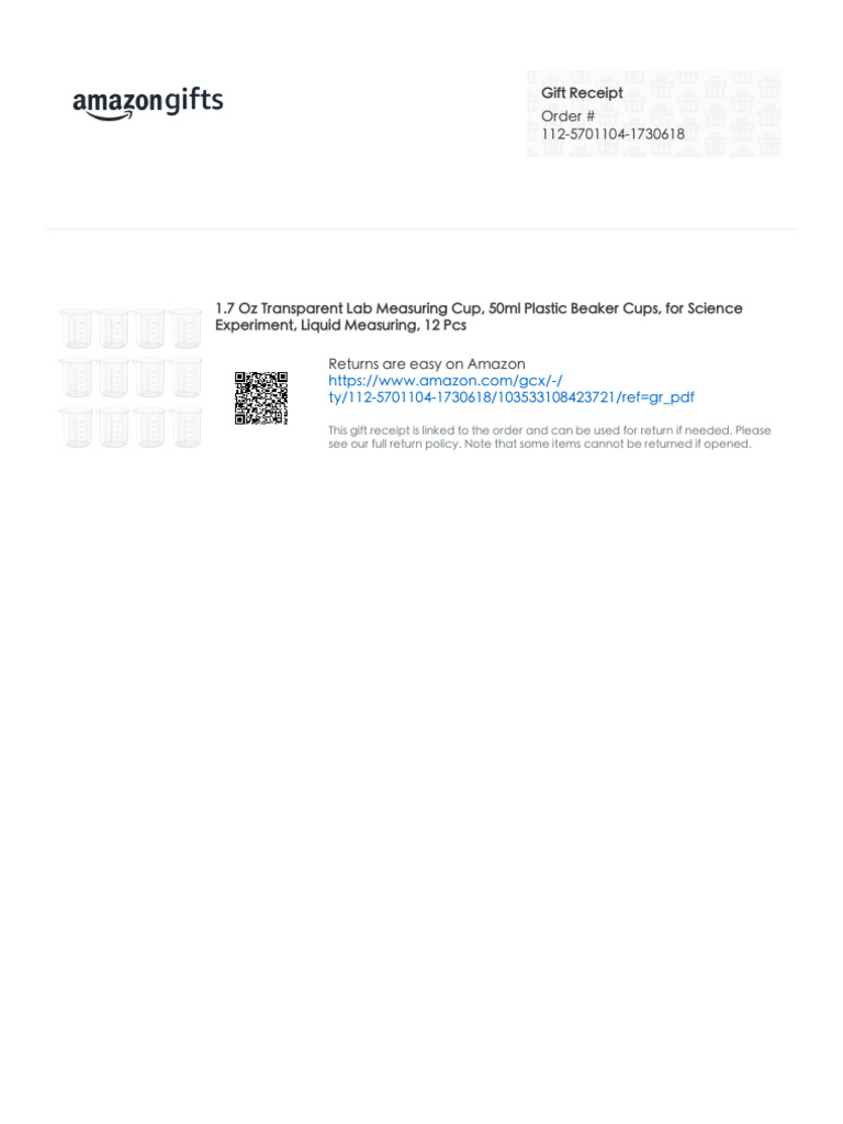 Amazon Gift Receipt | PDF