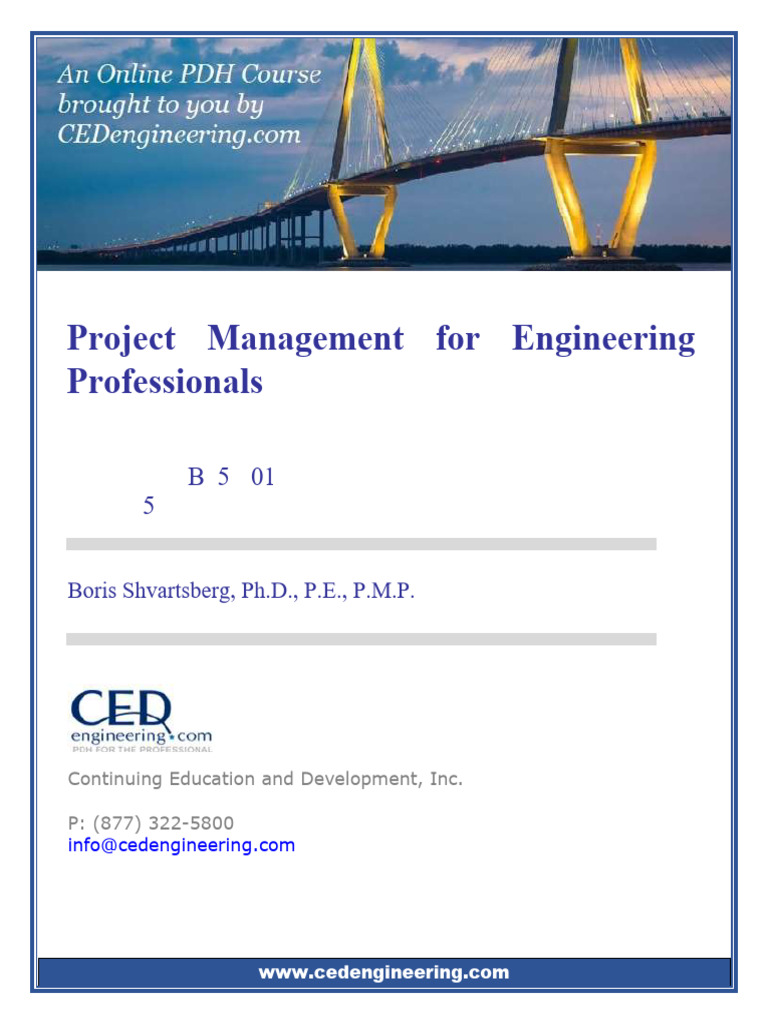 B05-001 - Project Management For Engineering Professionals - US | PDF