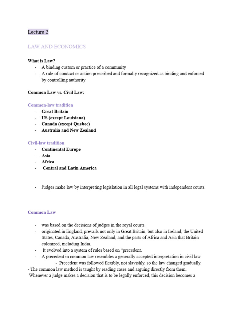 Economic Analysis of Law | PDF