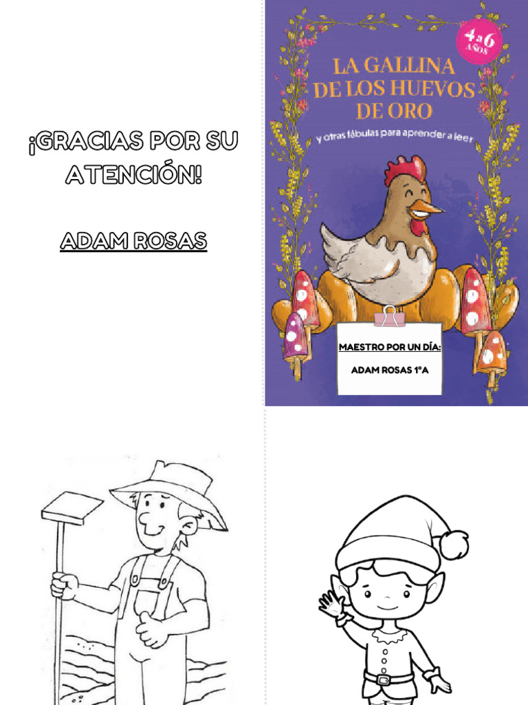 La Gallina de Los Huevos de Oro - Colorear | PDF