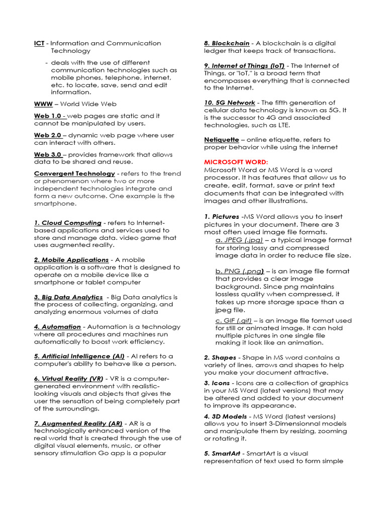 Emp Tech REVIEWER | PDF