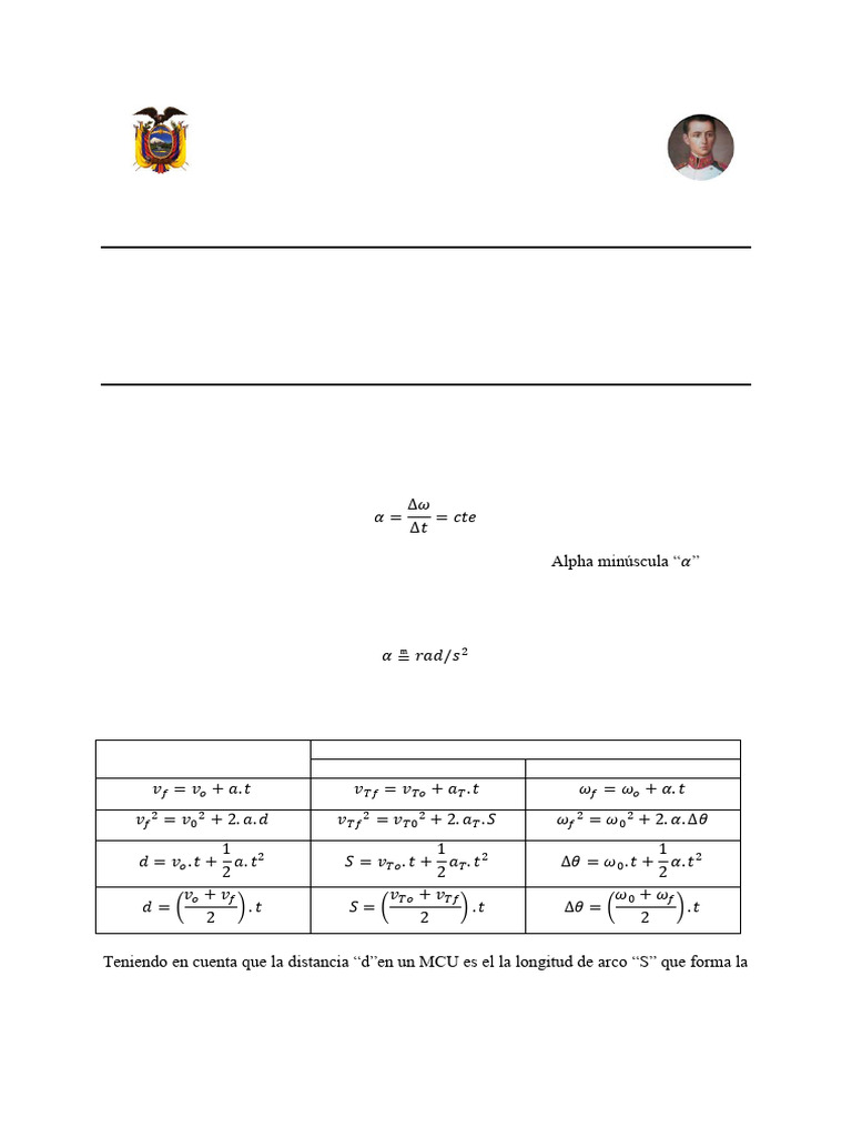 1 Guía de MCUV Teoría | PDF