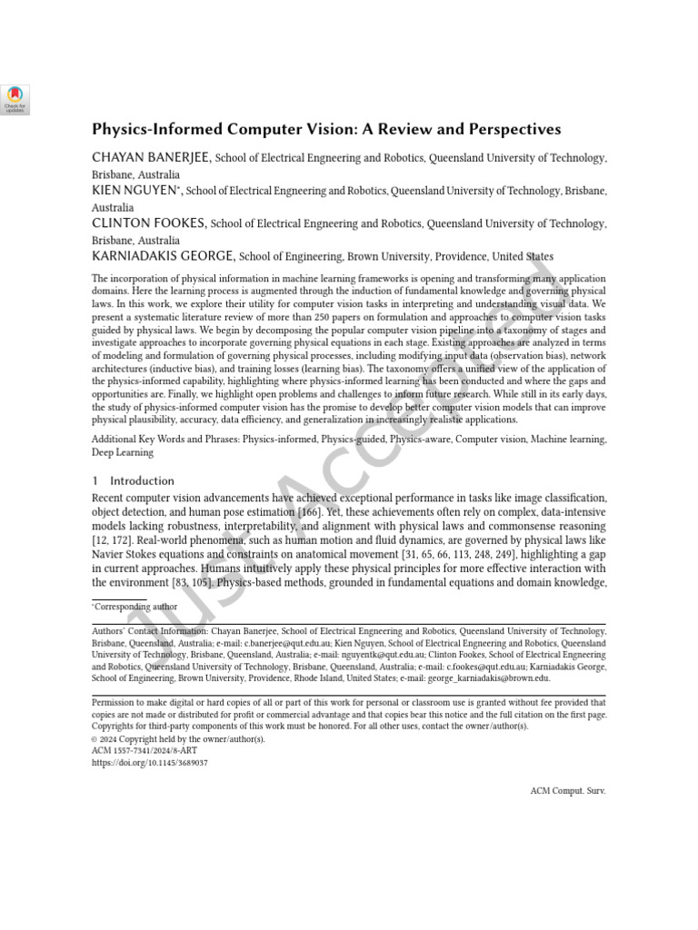 Physics Informed Computer Vision | PDF