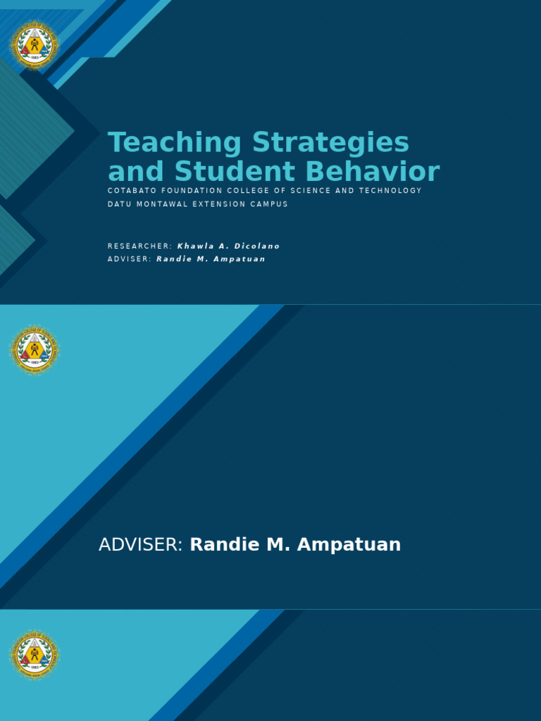 Teaching Strategies and Student Behavior | PDF