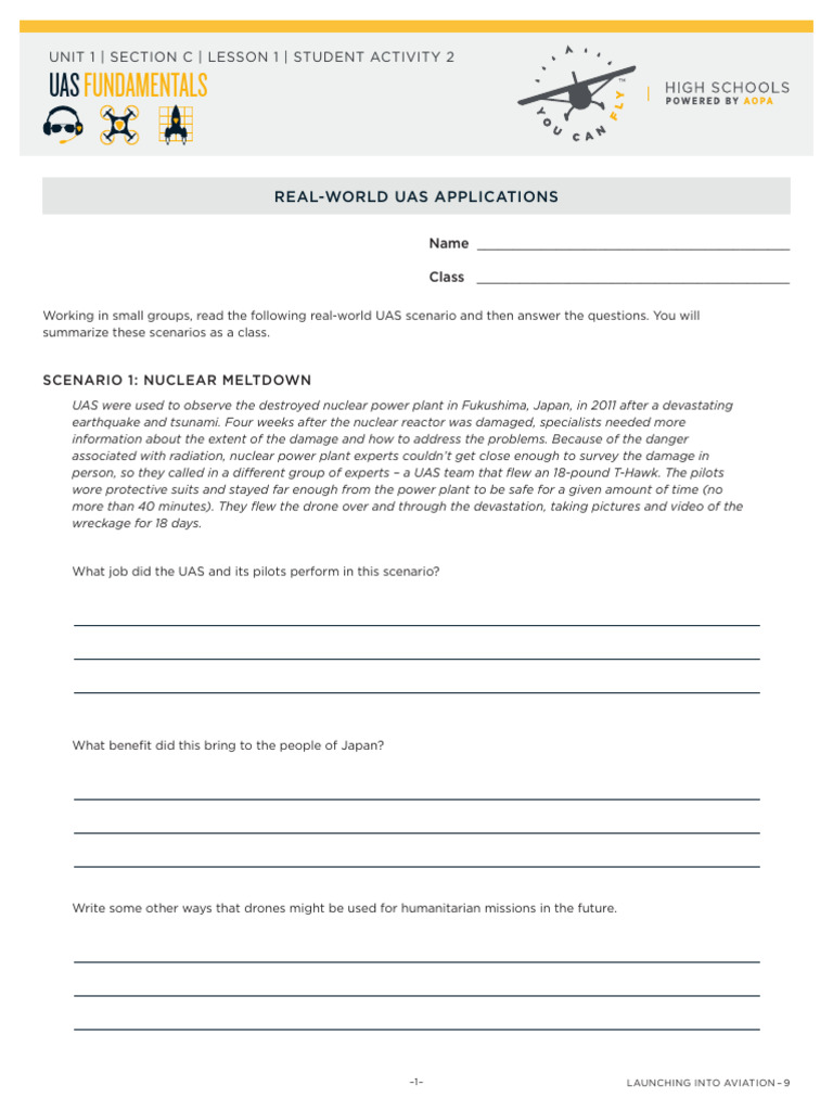 Uses of Drones Activity | PDF