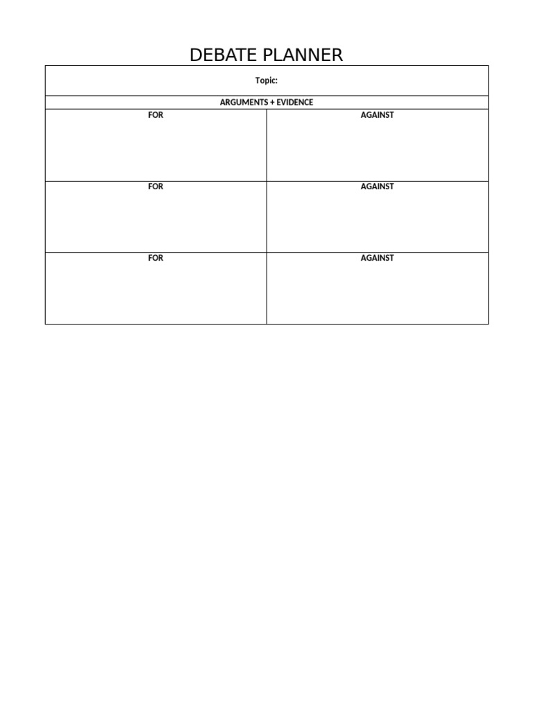 Debate Planner | PDF