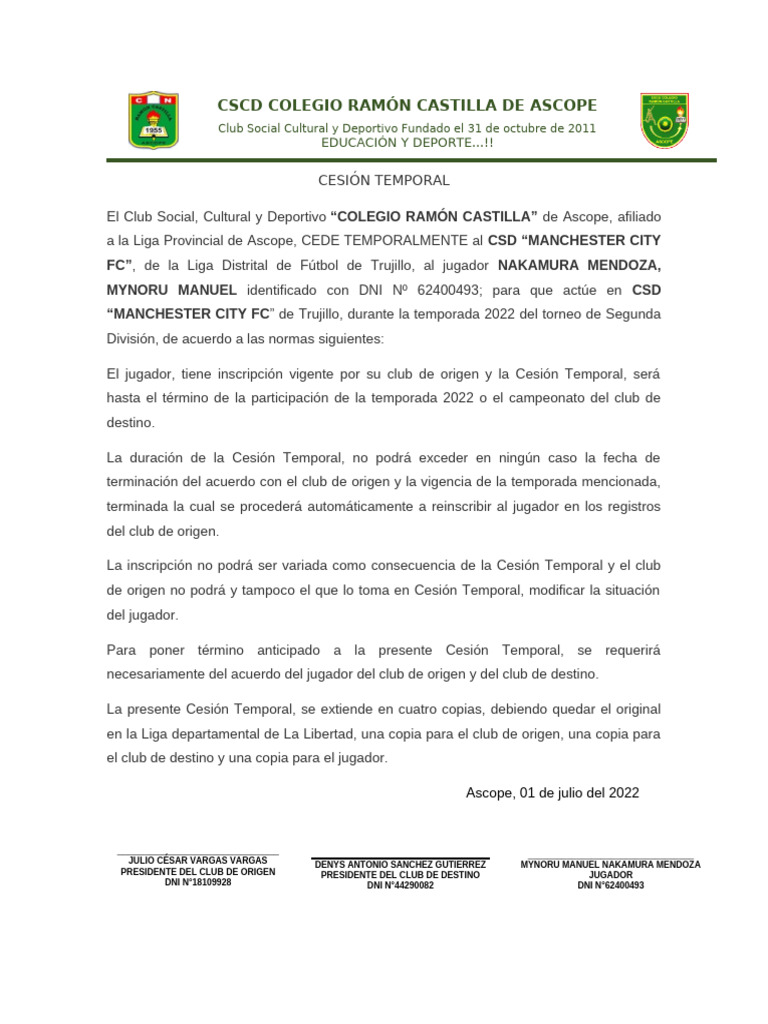 CESIÓN TEMPORAL-Minoru-1 | PDF