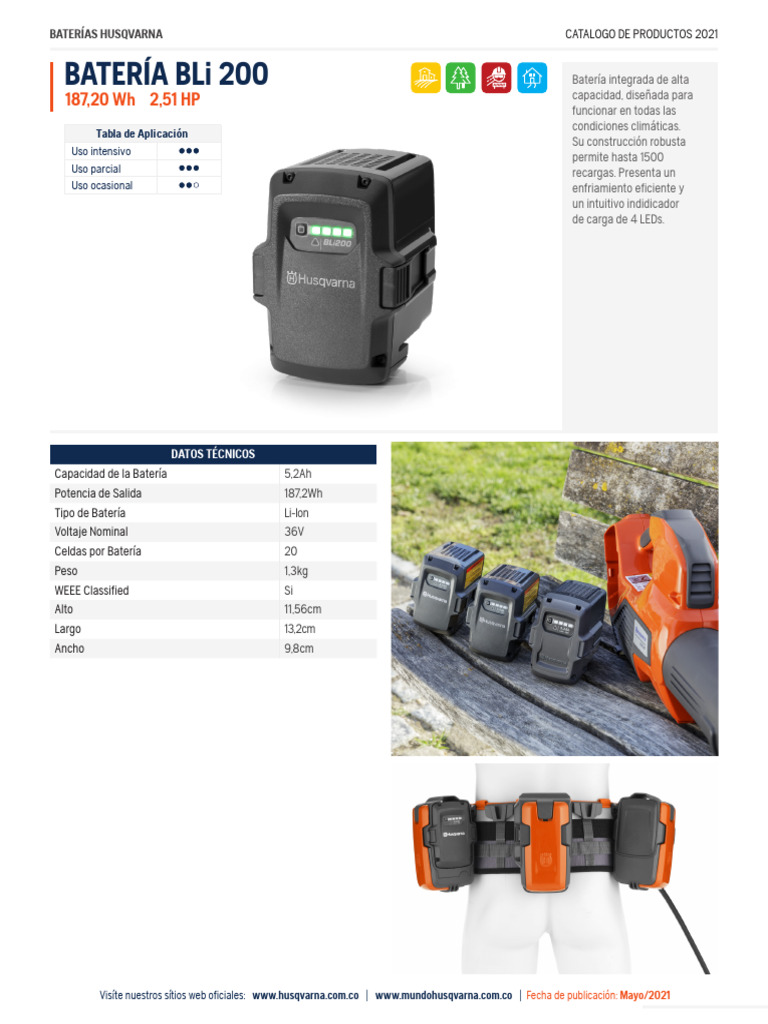 FT 028-12128 Bateria BLi200 | PDF