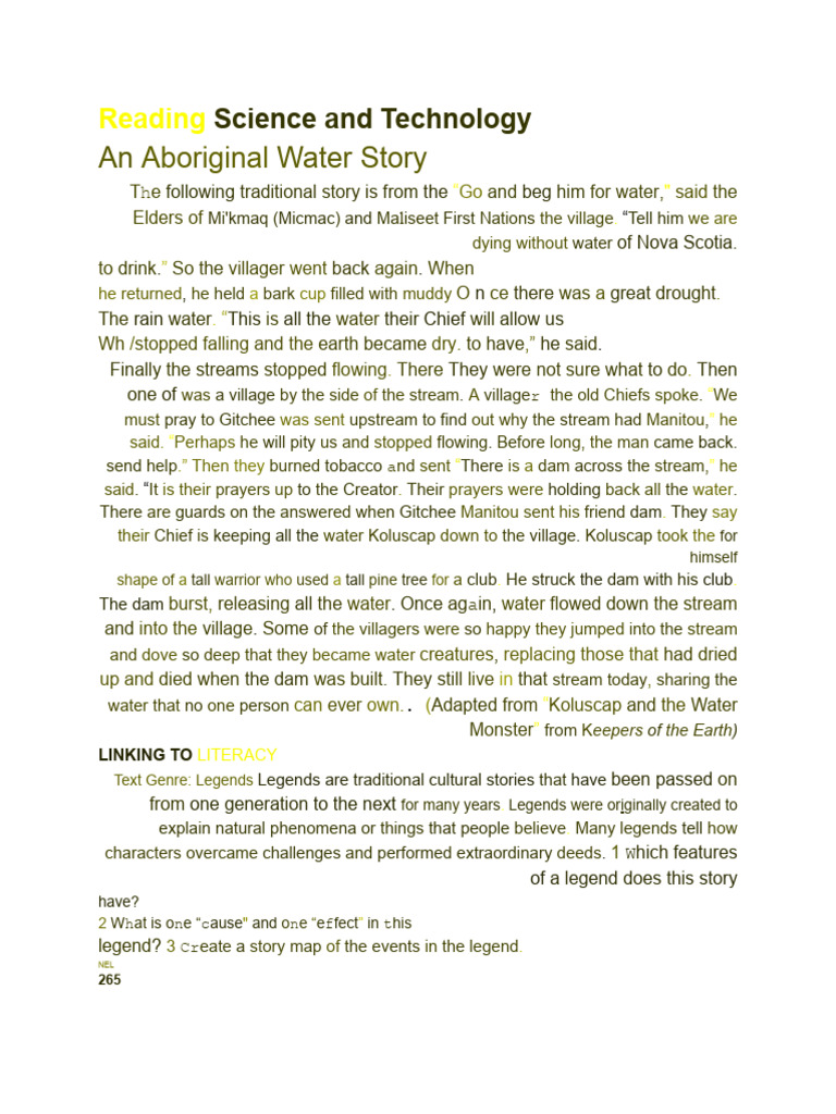 An Aboriginal Water Story | PDF