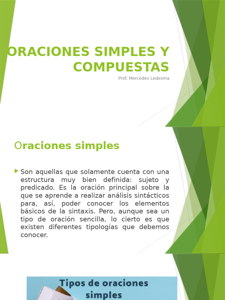 Oraciones Simples y Compuestas | PDF