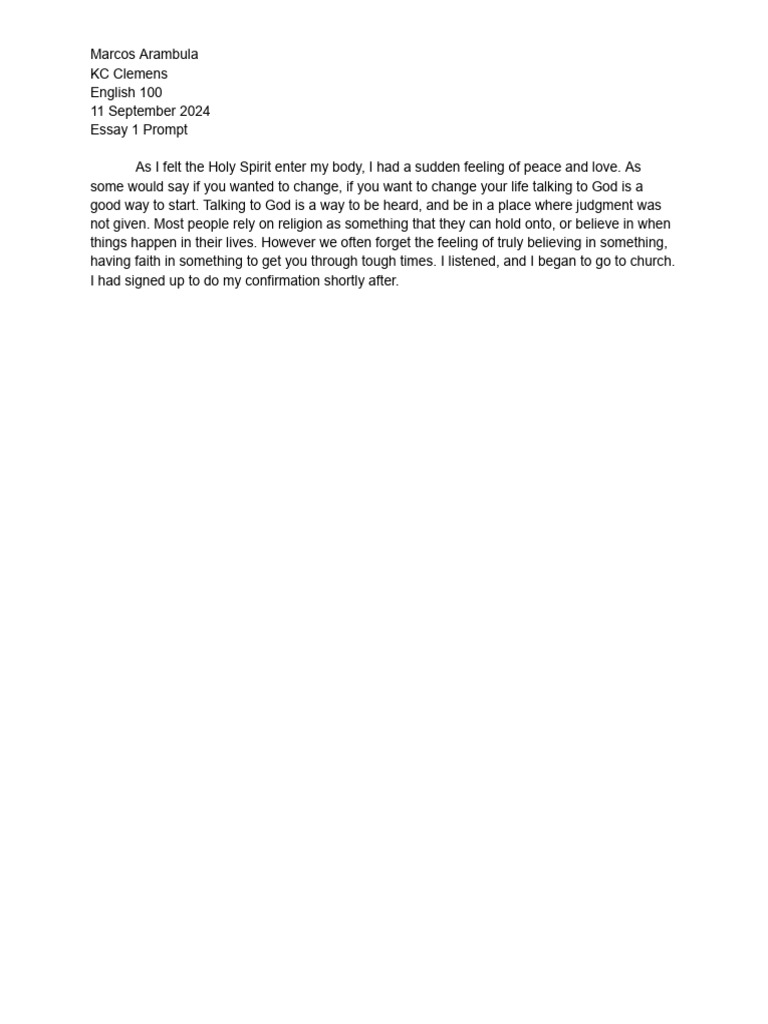 English 100 Introduction | PDF