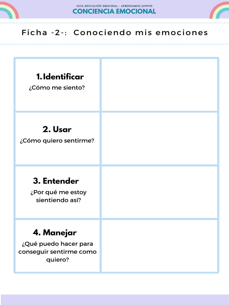 Ficha 2 Actividad Conociendo Mis Emociones | PDF