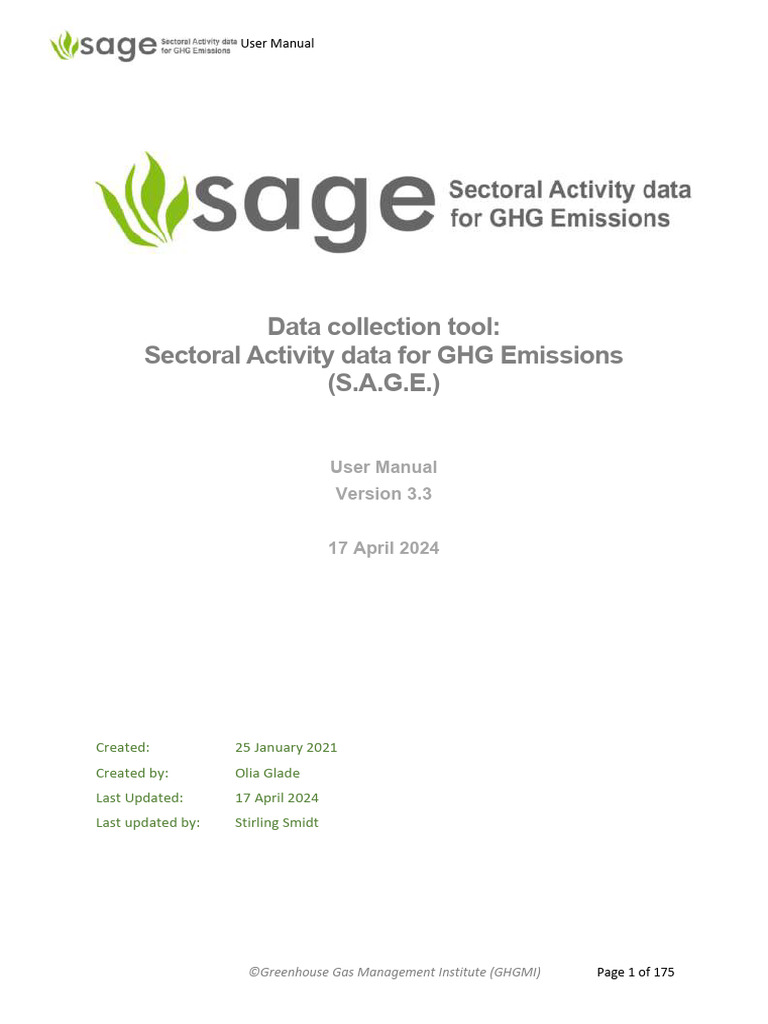 SAGE - User Manual - v31 2024 04 17 2230 Pdf-A Compliant | PDF