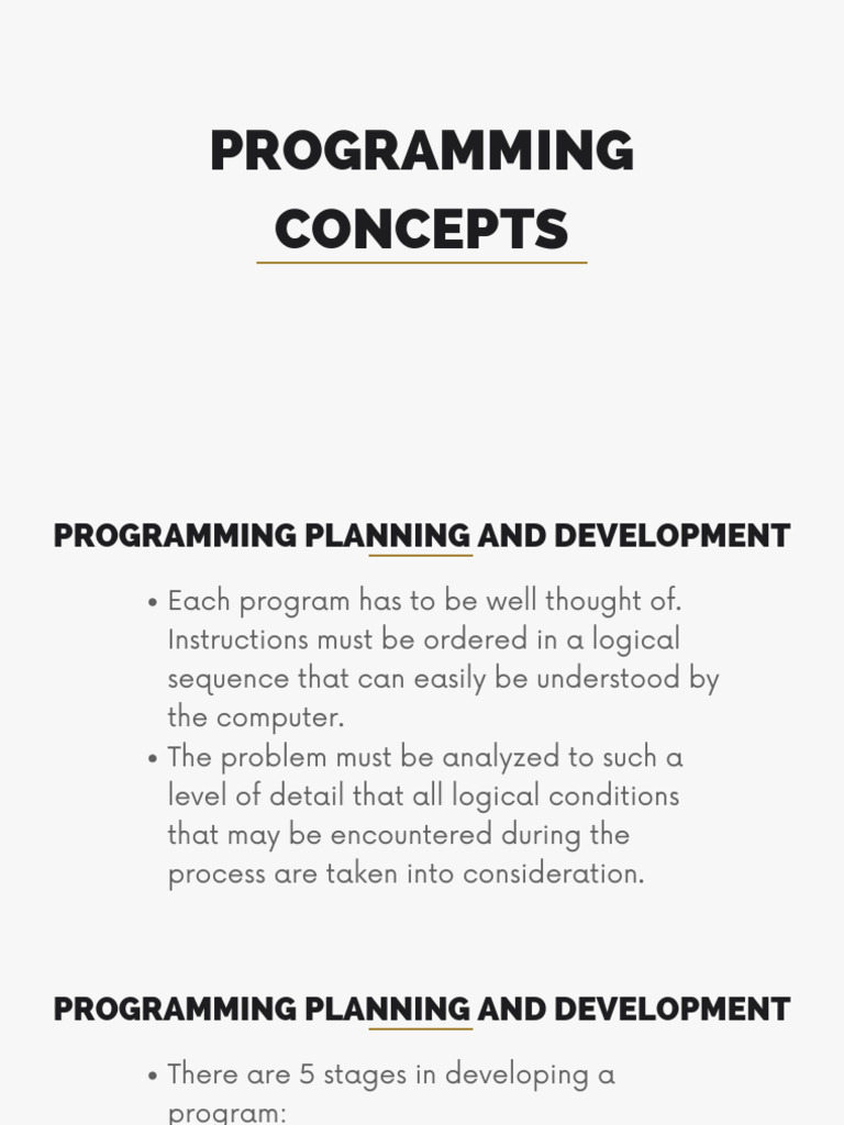 Programming Concepts | PDF Programming Concepts | PDF