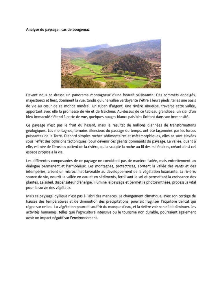 Analyse Du Paysage | PDF