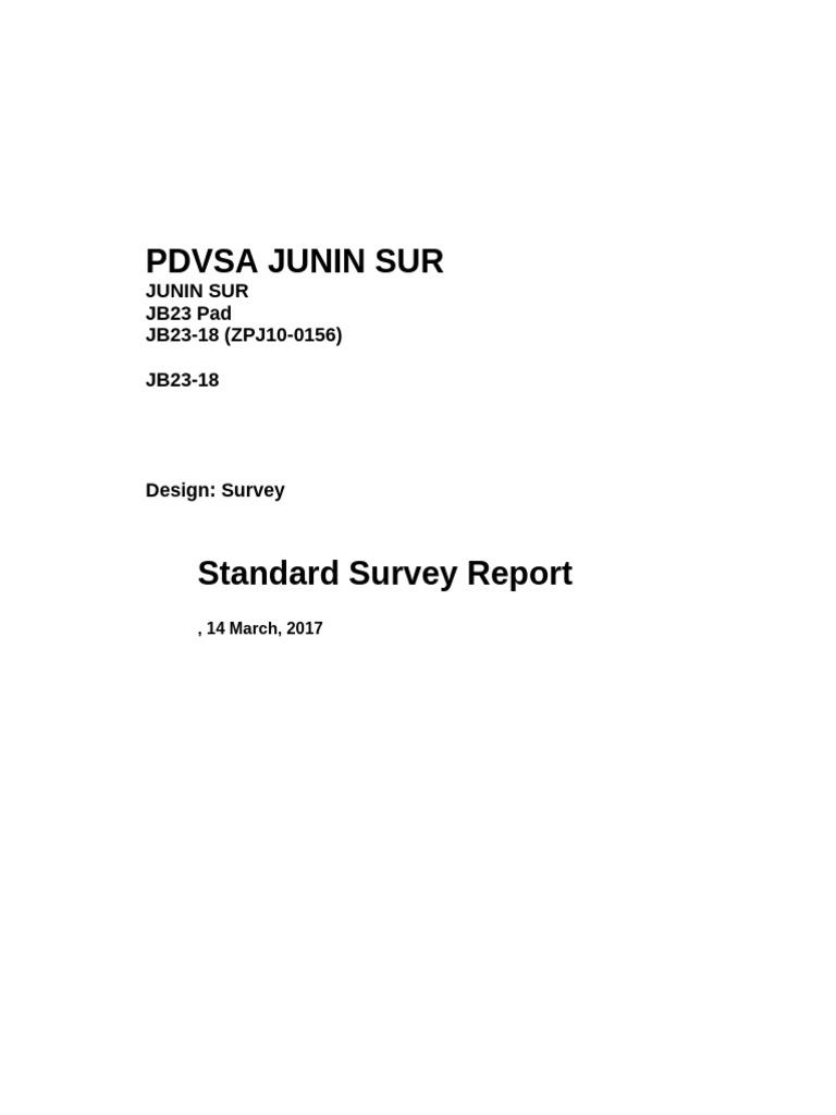 Standard Survey_Int | PDF