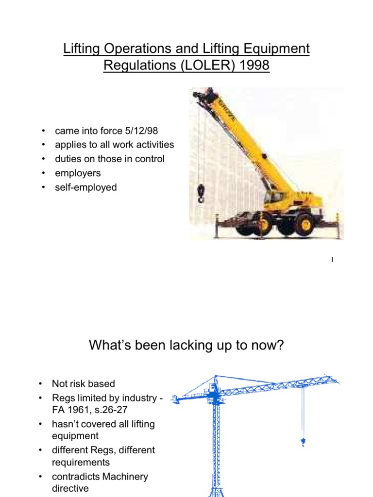 LOLER 98 Summary | PDF