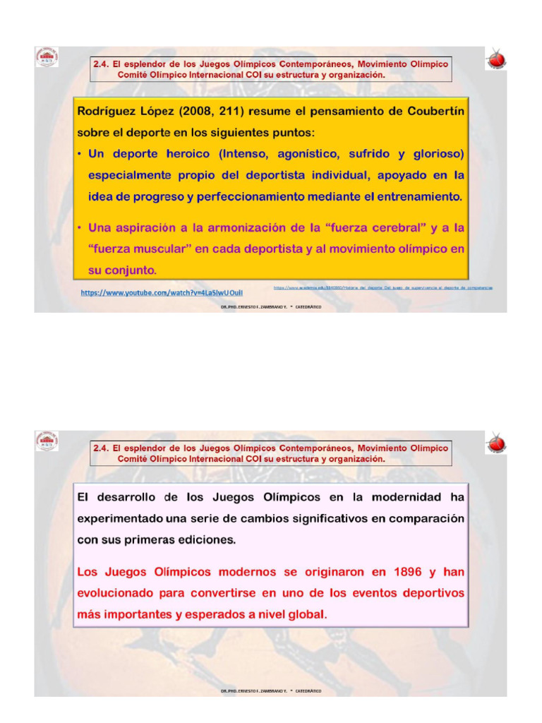 Hist. Dep. Diapositivas 2do. Bim | PDF