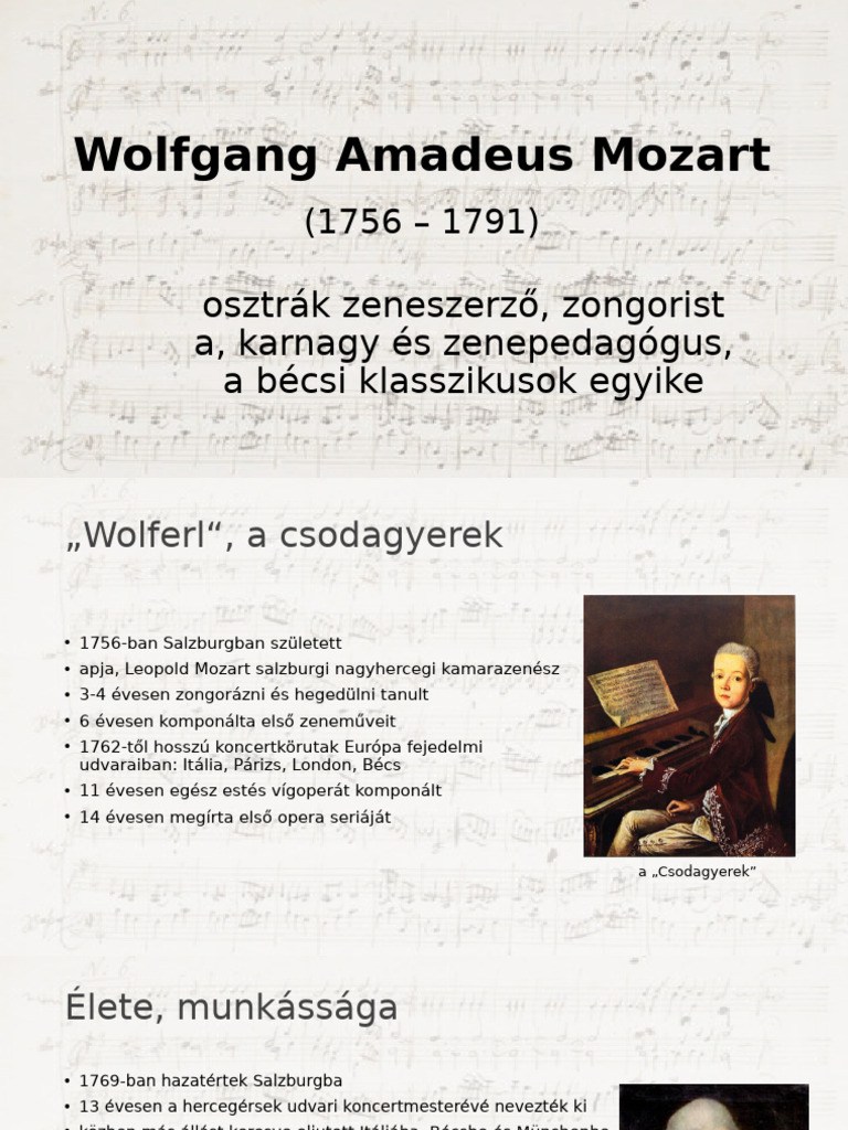 Wolfgang Amadeus Mozart | PDF