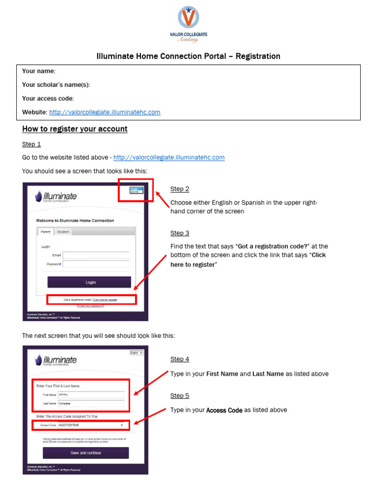 Illuminate Registration English | PDF