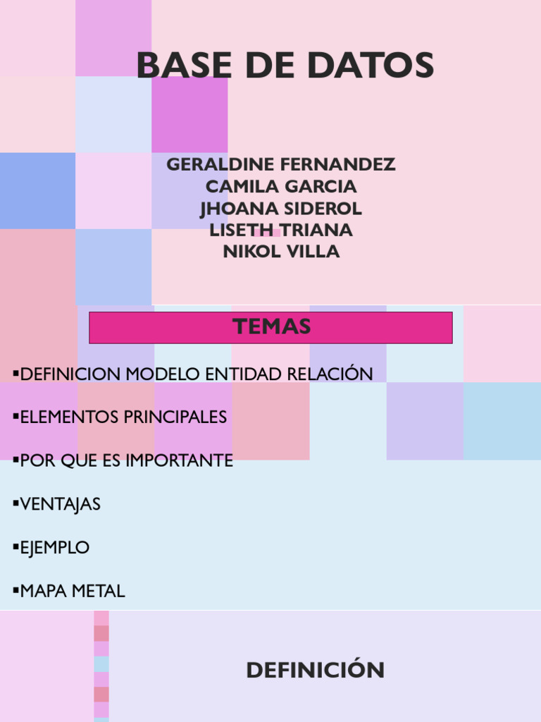 Presentación base de datos | PDF