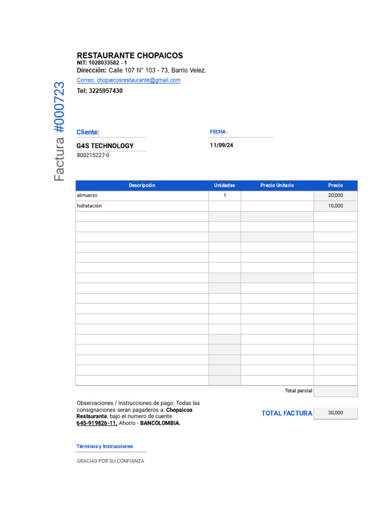 Factura - 723) | PDF