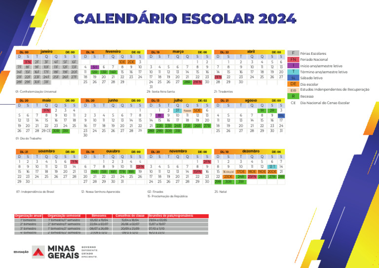 Calendario 2024 Escolar | PDF
