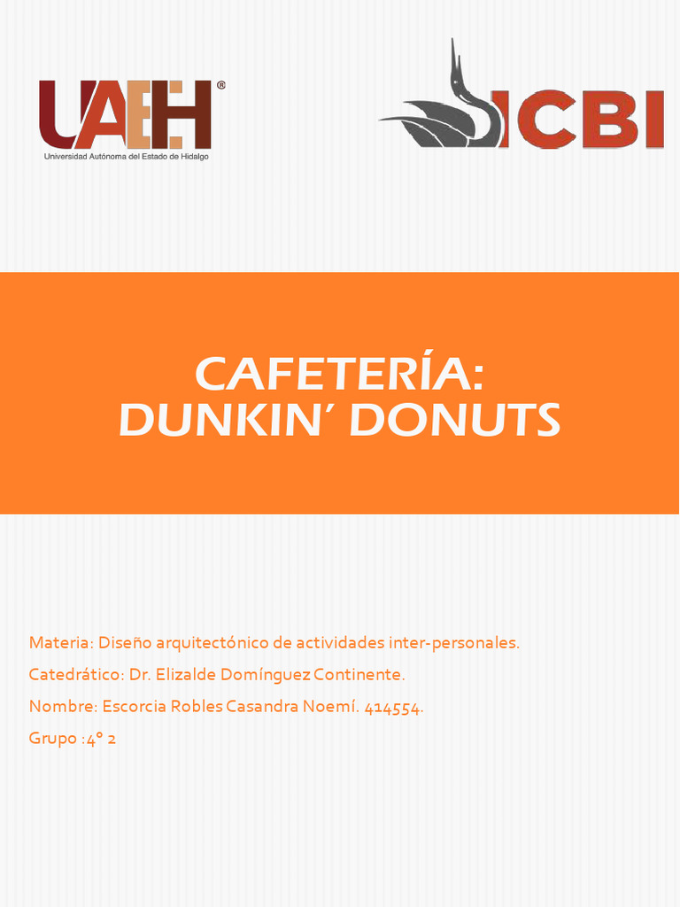 Dunkin Donits Cafeteria | PDF