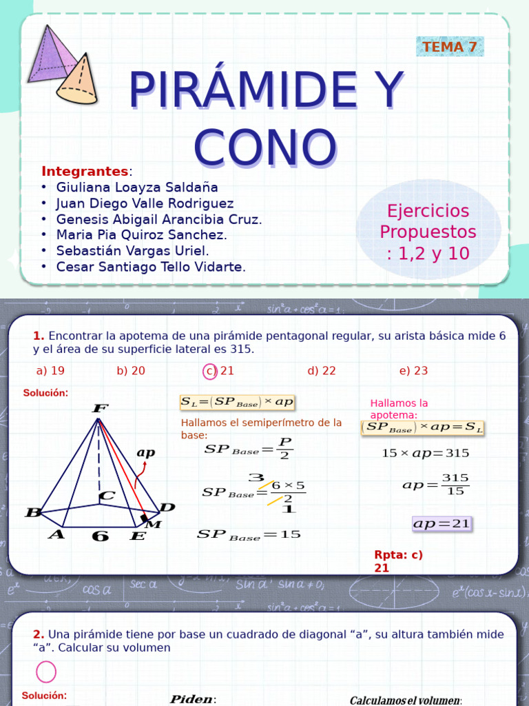 Pirámide y Cono | PDF