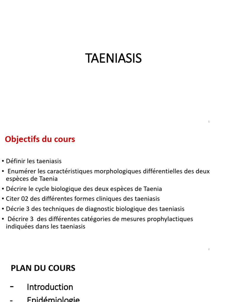 Taenias Is | PDF | Microbiology | Cooking, Food & Wine