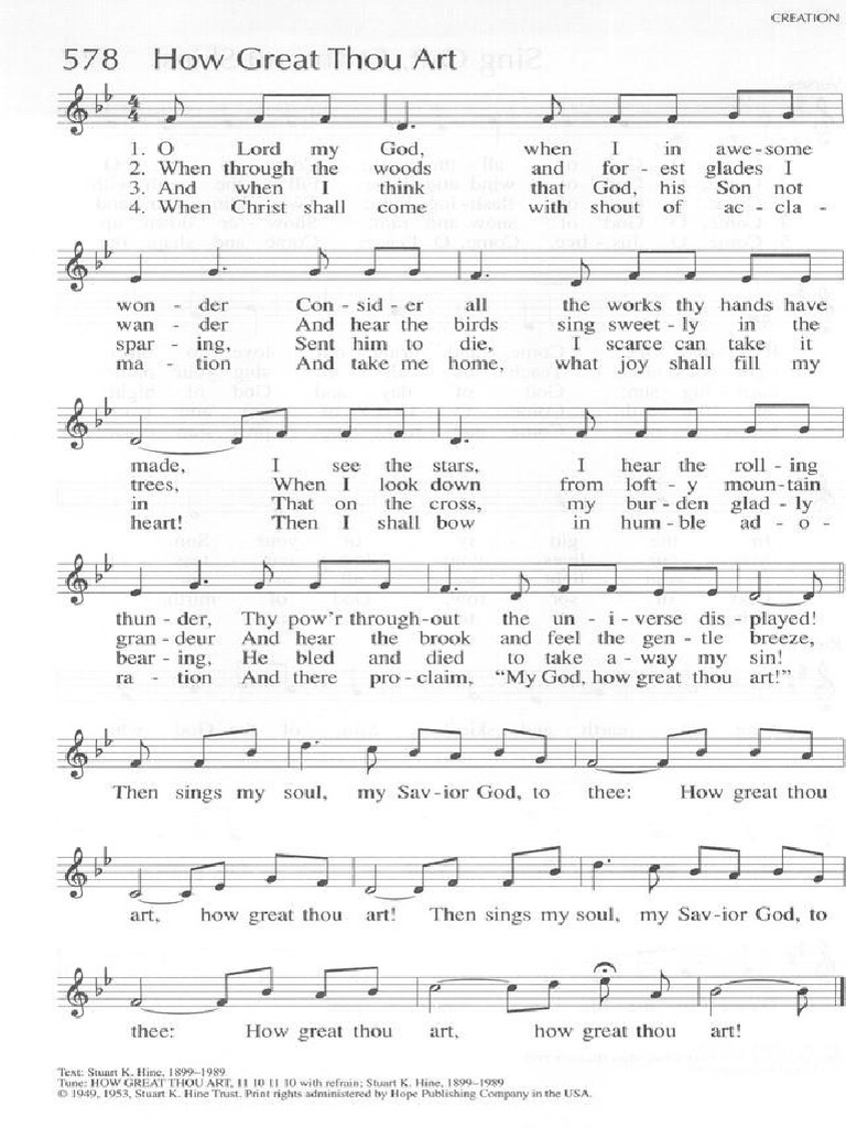 How Great Thou Art - Score | PDF