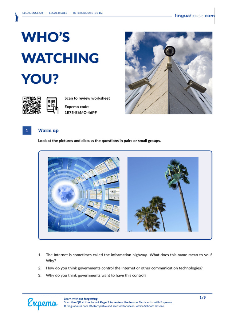 Angelo - Whos Watching You American English Student | PDF