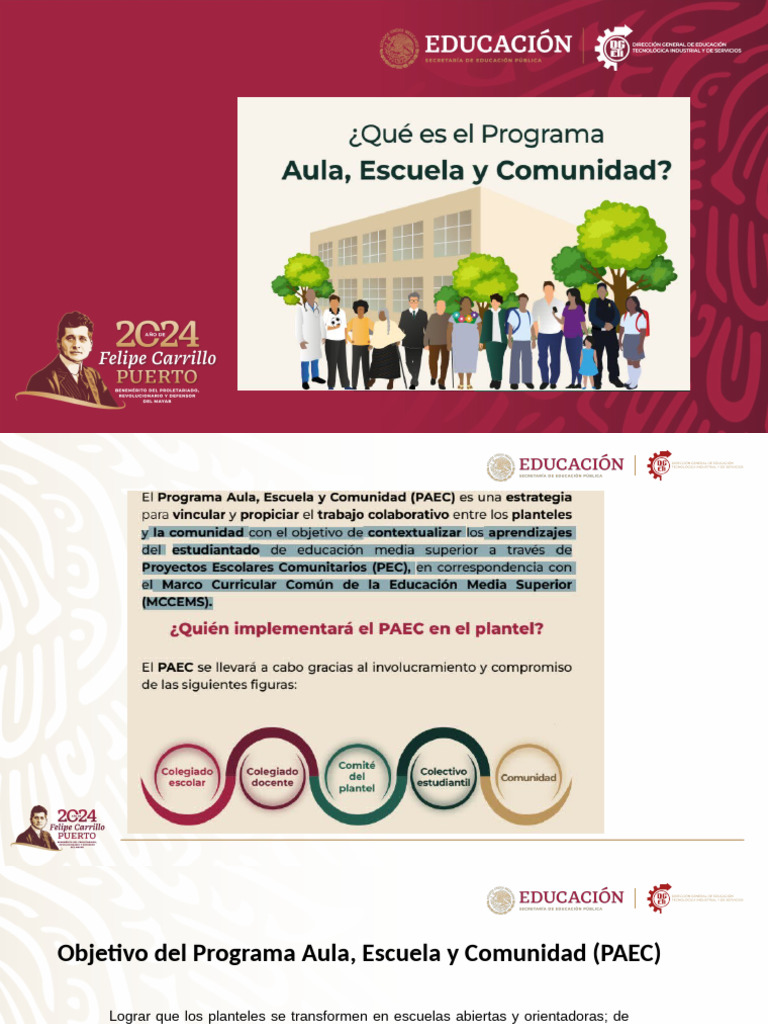 PRESENTACION PAEC-PEC | PDF
