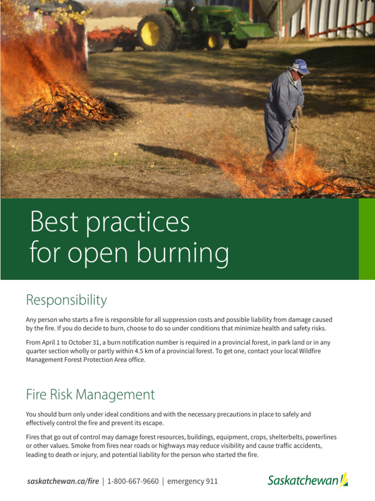 Best Practices For Open Burning | PDF | Wound | Fires