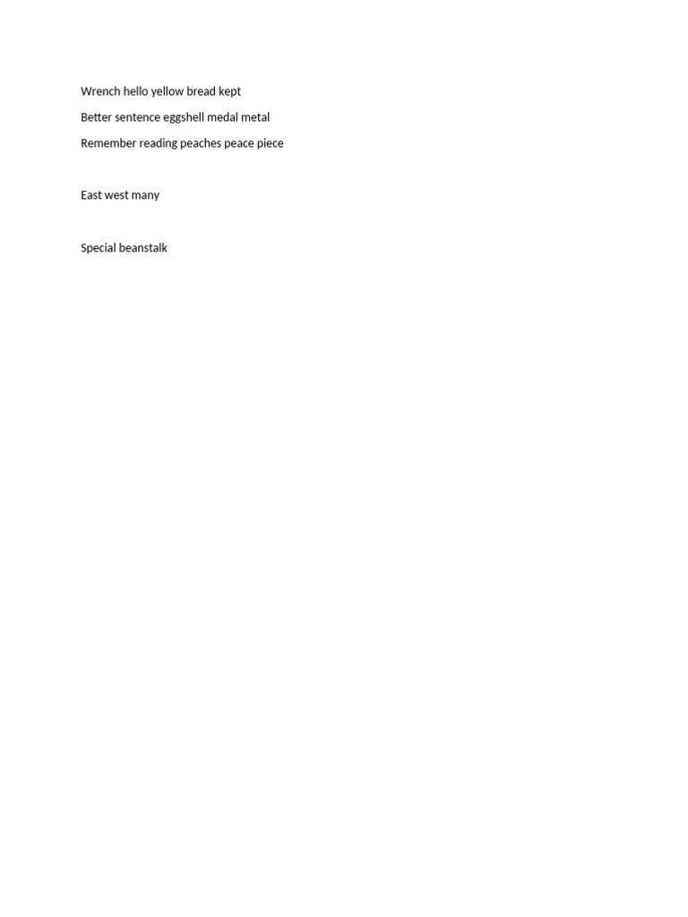 Week 1 Spelling Words | PDF