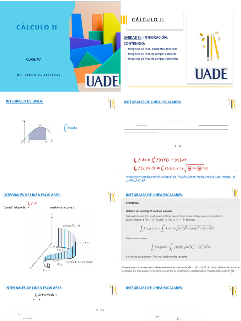 Clase 7 Calculo | PDF | Integral | Vector Euclidiano
