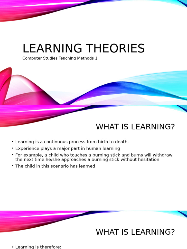Learning Theories | PDF